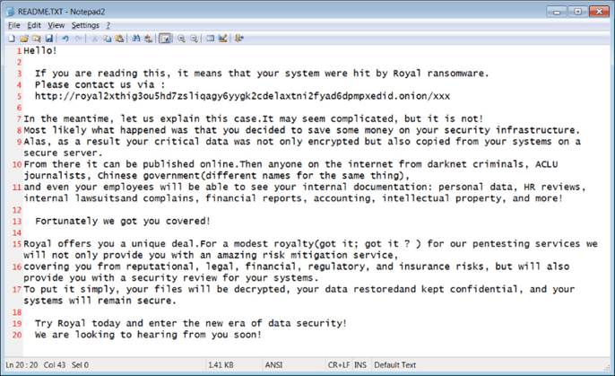 Royal Ransomware Group Adds Livingston To Leak Site