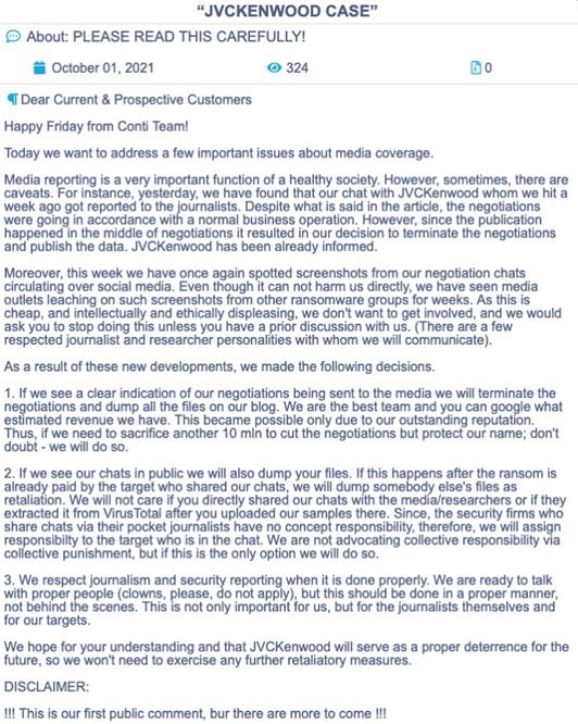 TIR-20211004 An In-Depth Look at Ransomware Gang, Conti